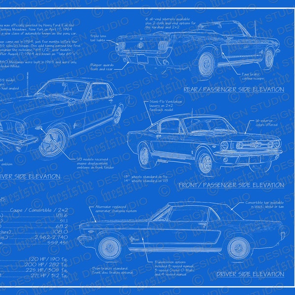 1965 Ford Mustang - Etsy