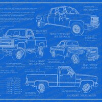 1967 Pontiac GTO Blueprint Poster 18"x24" (digital Image File) - Etsy