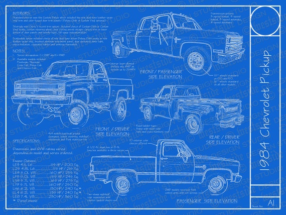Chevy Car Blueprints