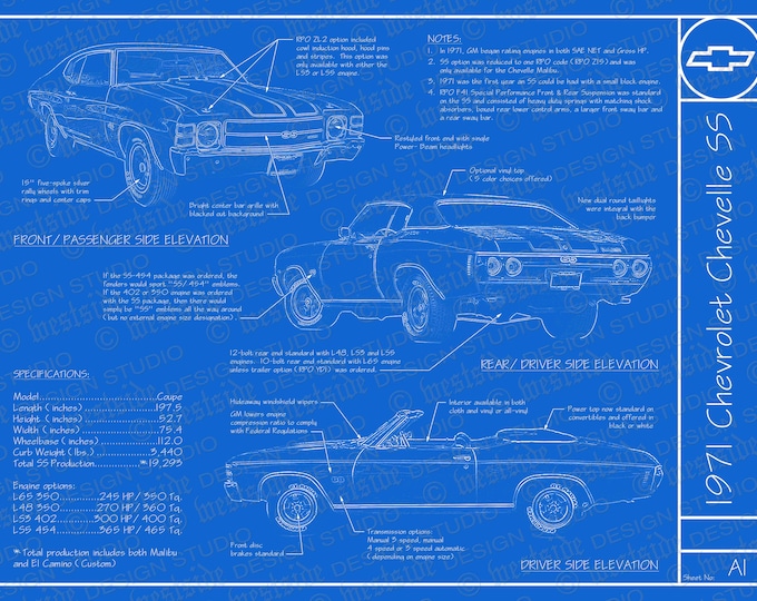1970 CHEVROLET CHEVELLE SS Ad Vintage/original Magazine Advertisement ...