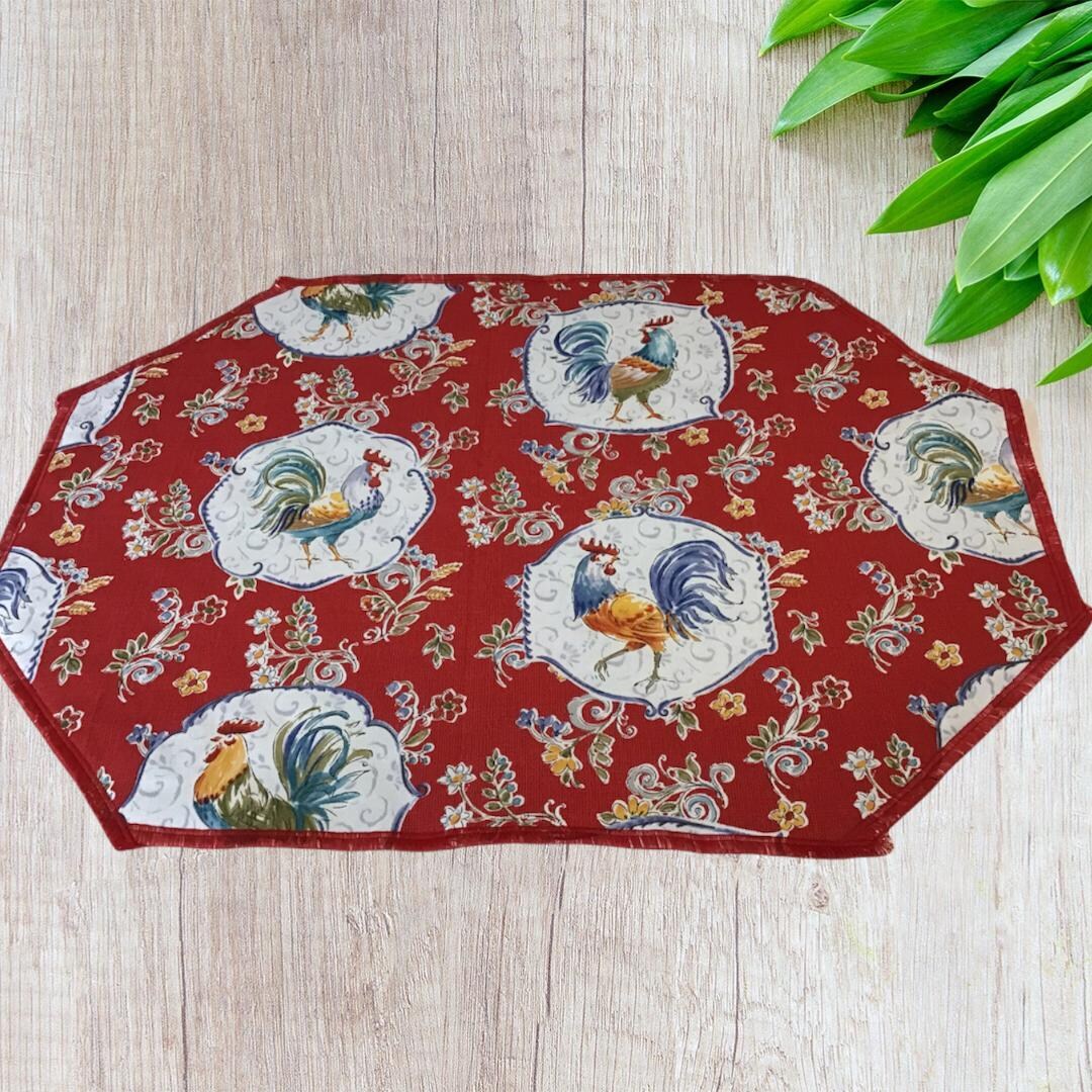 Red Roosters Placemat Sets - Etsy