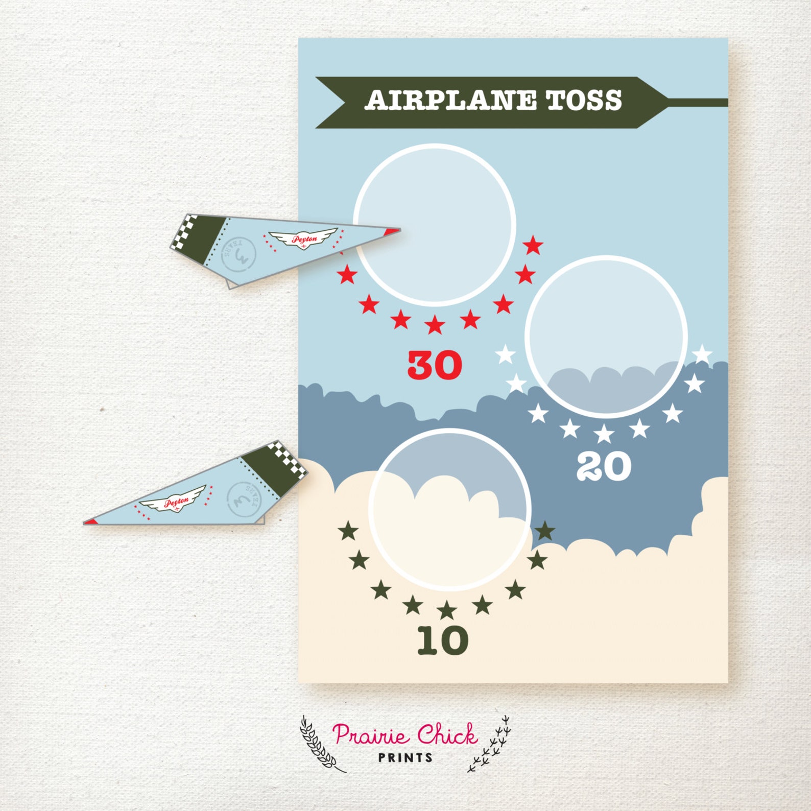 Boys 3rd Birthday PARTY Game / Aviation Theme / Personalized / Blue ...