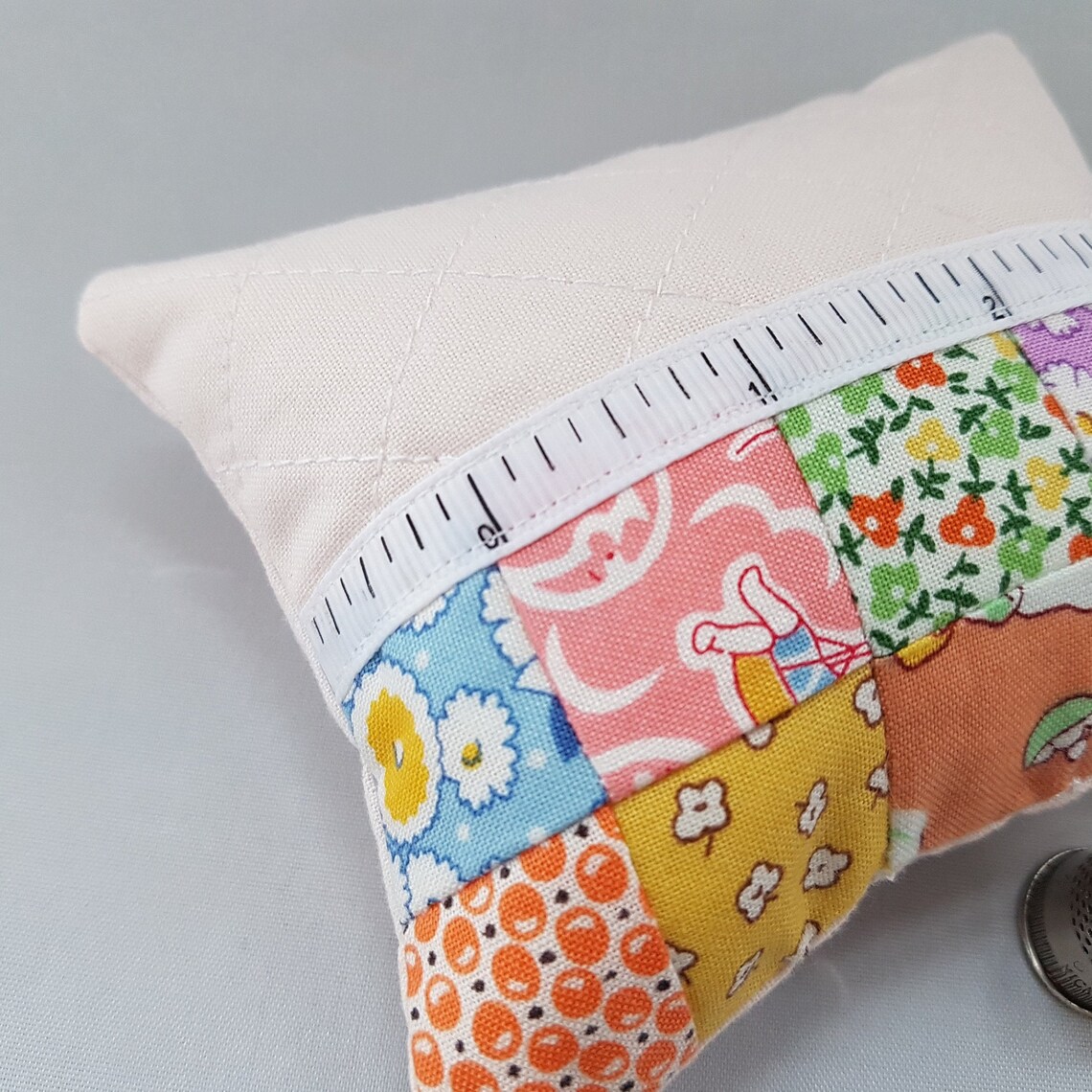 Handmade Patchwork Pincushion Pin Cushion Quilted Sewing - Etsy UK