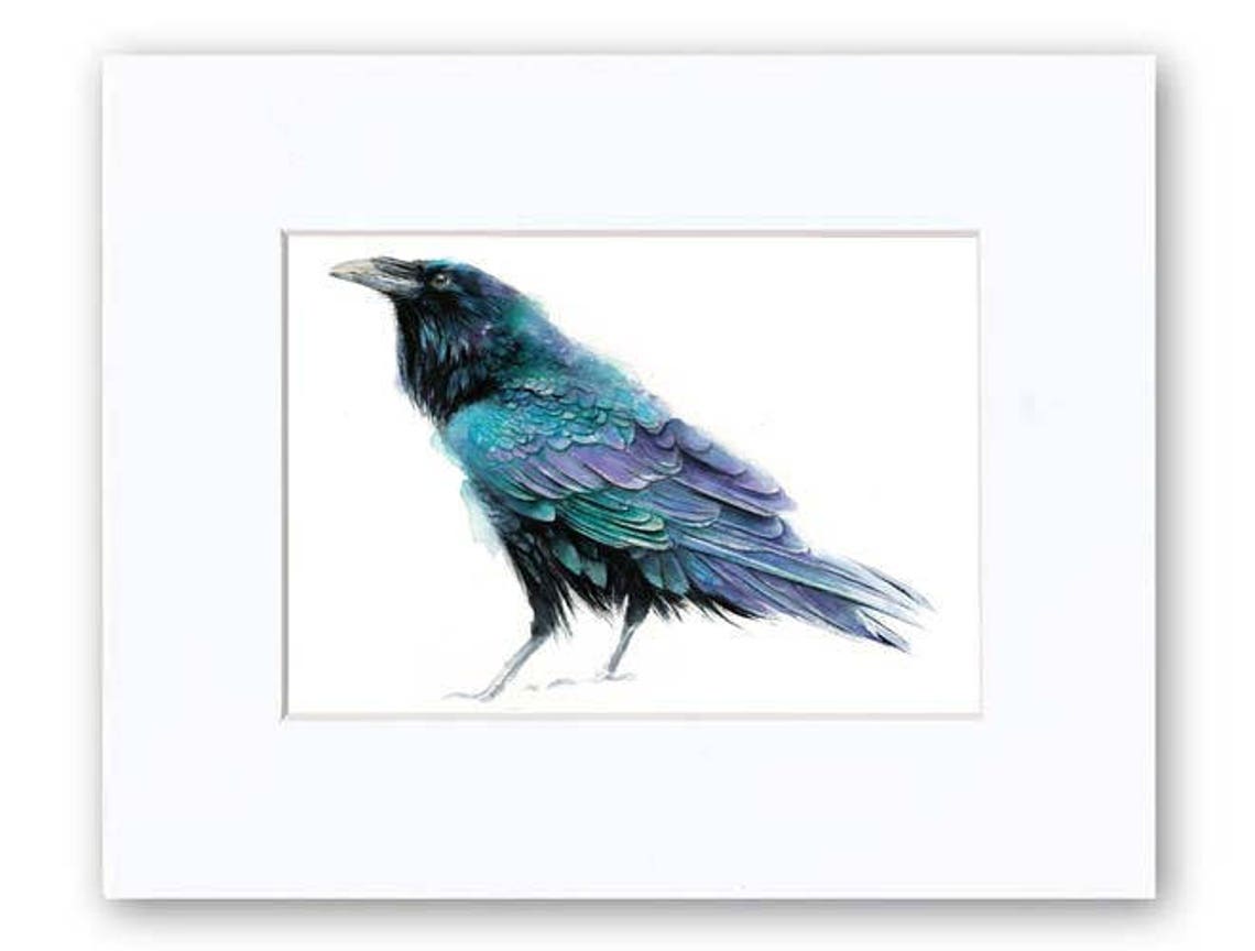Raven III Art Print Watercolor Giclee Print. Raven - Etsy
