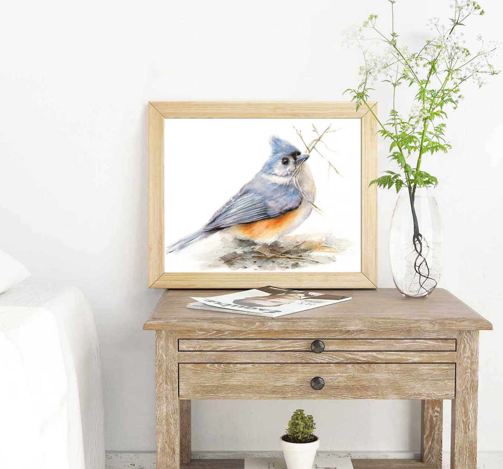 Tufted Titmouse Giclee Print of Watercolor Painting. Bird - Etsy