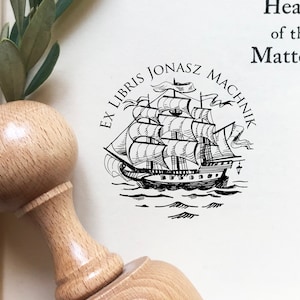 EX LIBRIS Individual DESIGN Wooden Stamp We Prepare a Design According ...