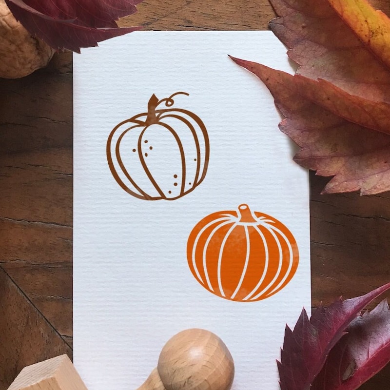 Pumpkin Stamp - Etsy