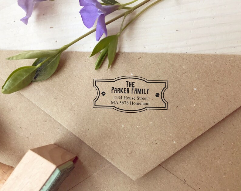 RETURN Address Stamp With Border Address Stamp Your - Etsy