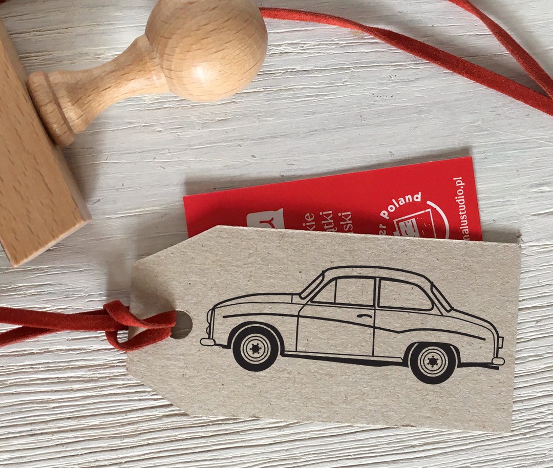 Scrapbooking Wooden Stamp. Car Rubber Stamp syrena 105. Vintage Car ...