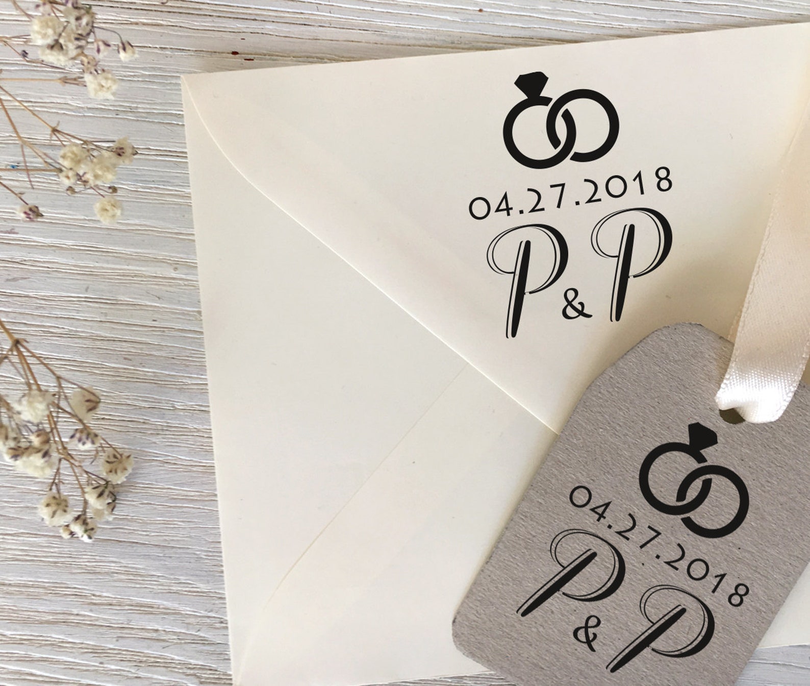 Elegant Wedding Stamp Custom Wedding Stamp Personalised - Etsy