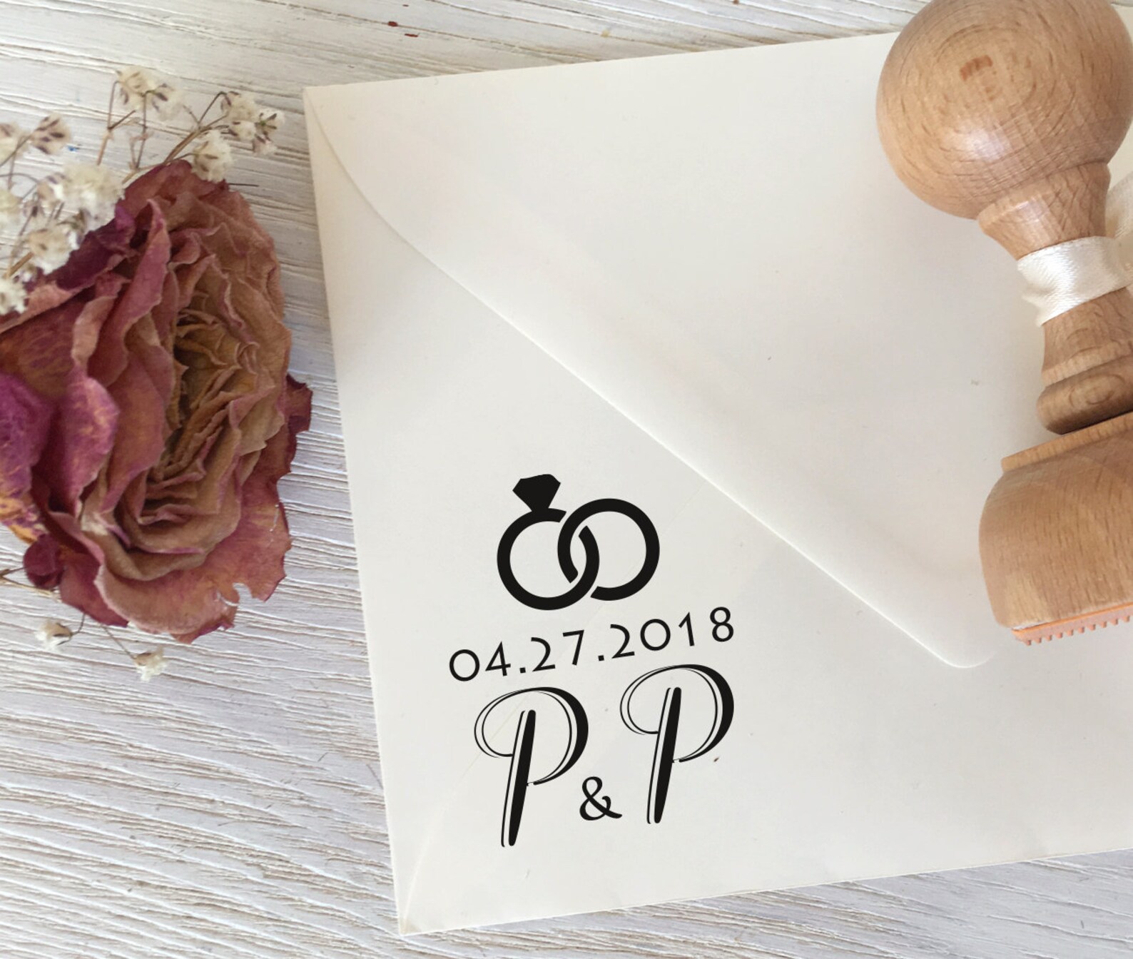 Elegant Wedding Stamp Custom Wedding Stamp Personalised - Etsy