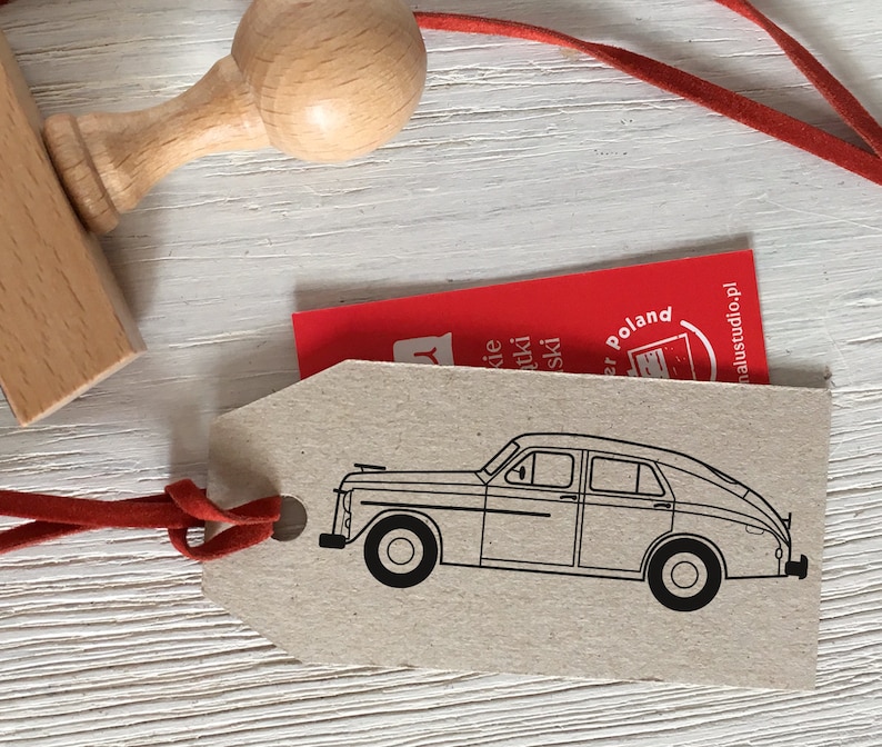 Vintage Car Rubber Stamp: Warszawa, Craft Wooden Stamp, Scrapbooking - Etsy