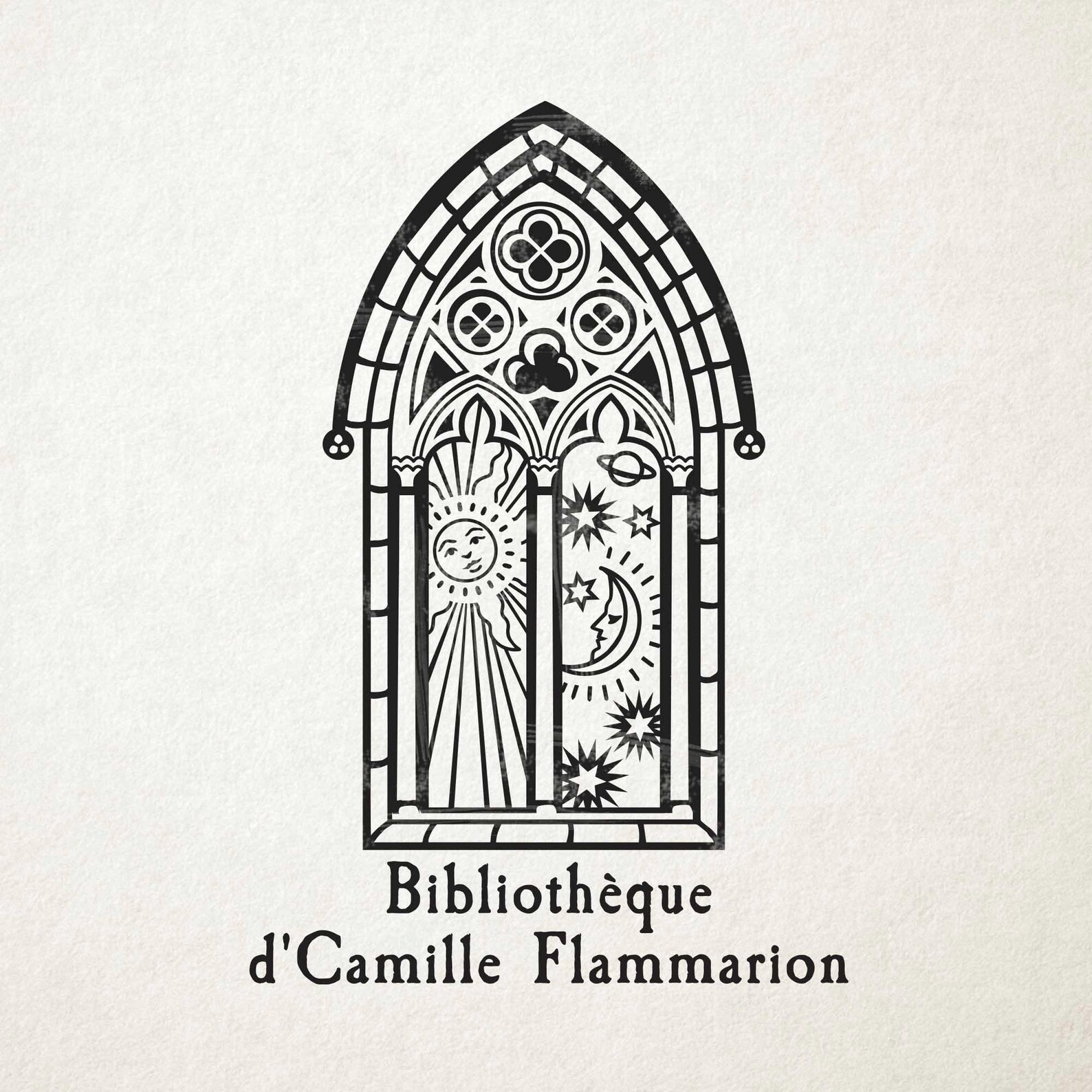 Medieval Window Ex Libris Stamp: Gothic Personalized Bookplate - Etsy