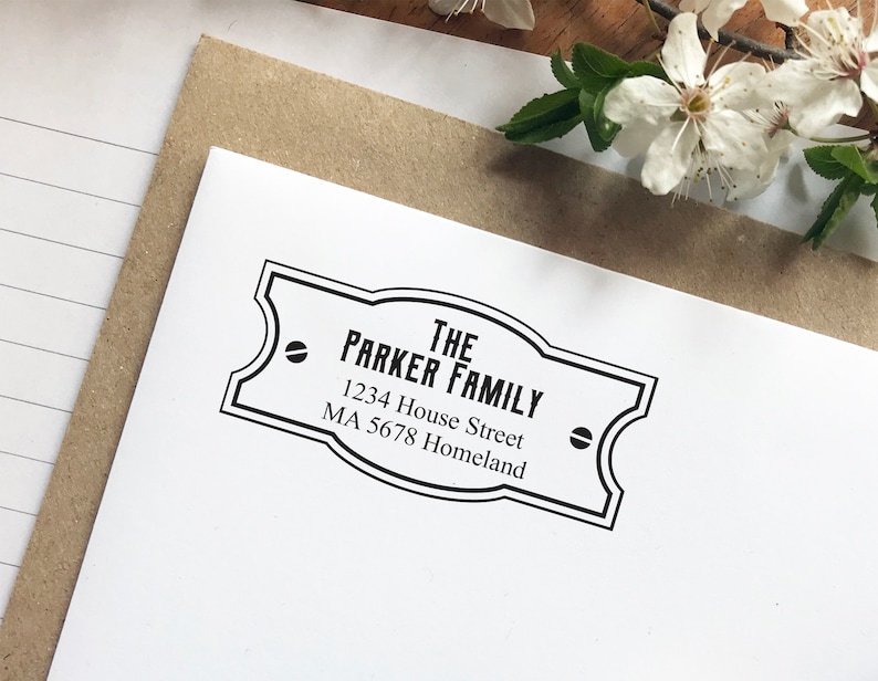 RETURN Address Stamp With Border Address Stamp Your - Etsy