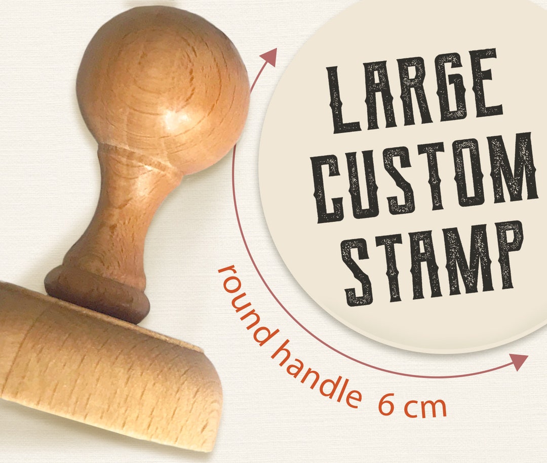 Large Custom LOGO Stamp. Business Wooden Stamp. BRAND Rubber Stamp. BIG ...