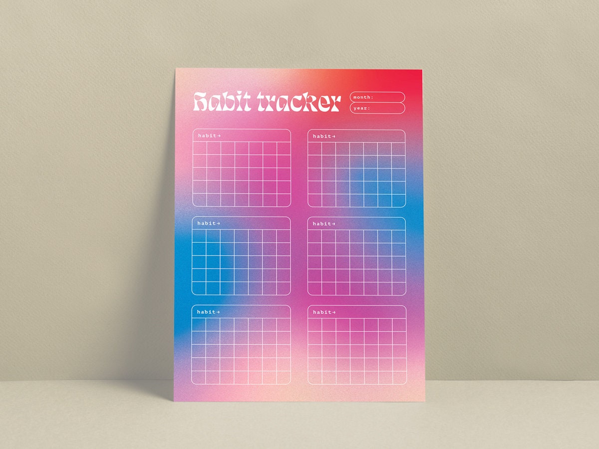 Daily Habit Tracker | PRINTABLE Tracker | Monthly Tracker | Monthly ...