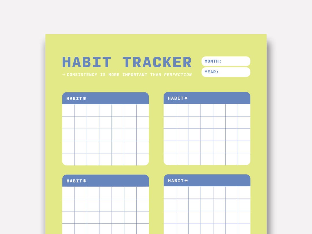 Daily Habit Tracker | PRINTABLE Tracker | Monthly Tracker | Monthly ...