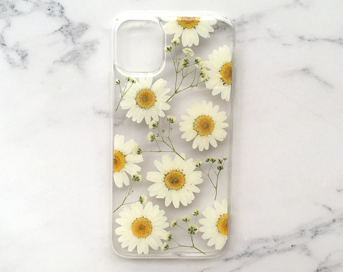 Handmade Dried Pressed Flower Phone Case, iPhone 16 Pro Max 15 14 13 12 ...