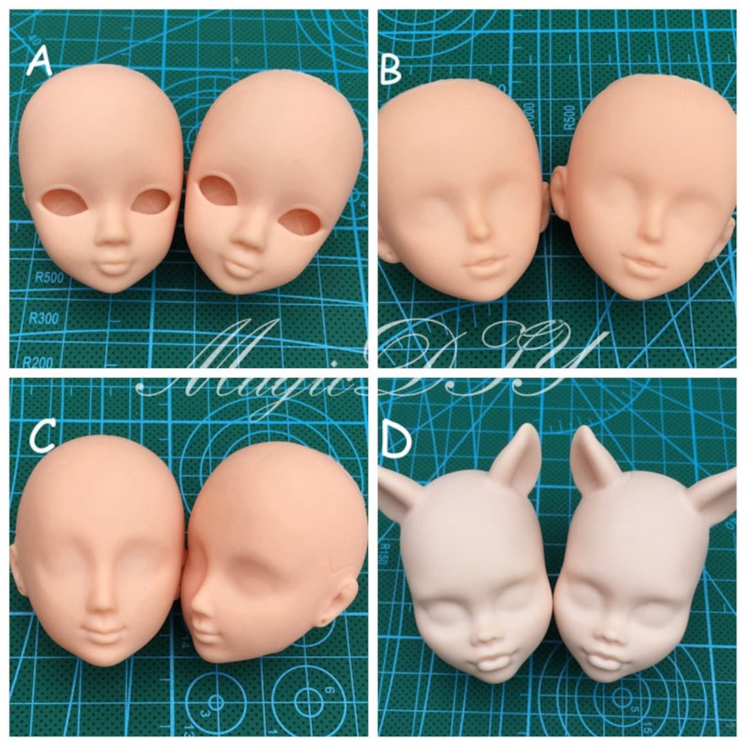 2pcs Practicing Makeup Doll Head (4 Styles Available) - Etsy
