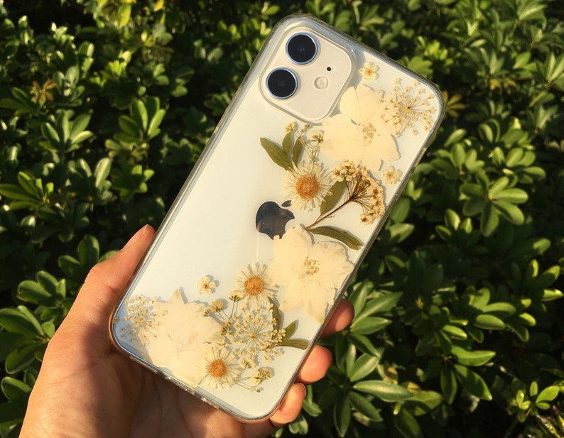 Handmade Real Dried Pressed Flower Phone Case, iPhone 7 8 Plus X Xr Xs ...