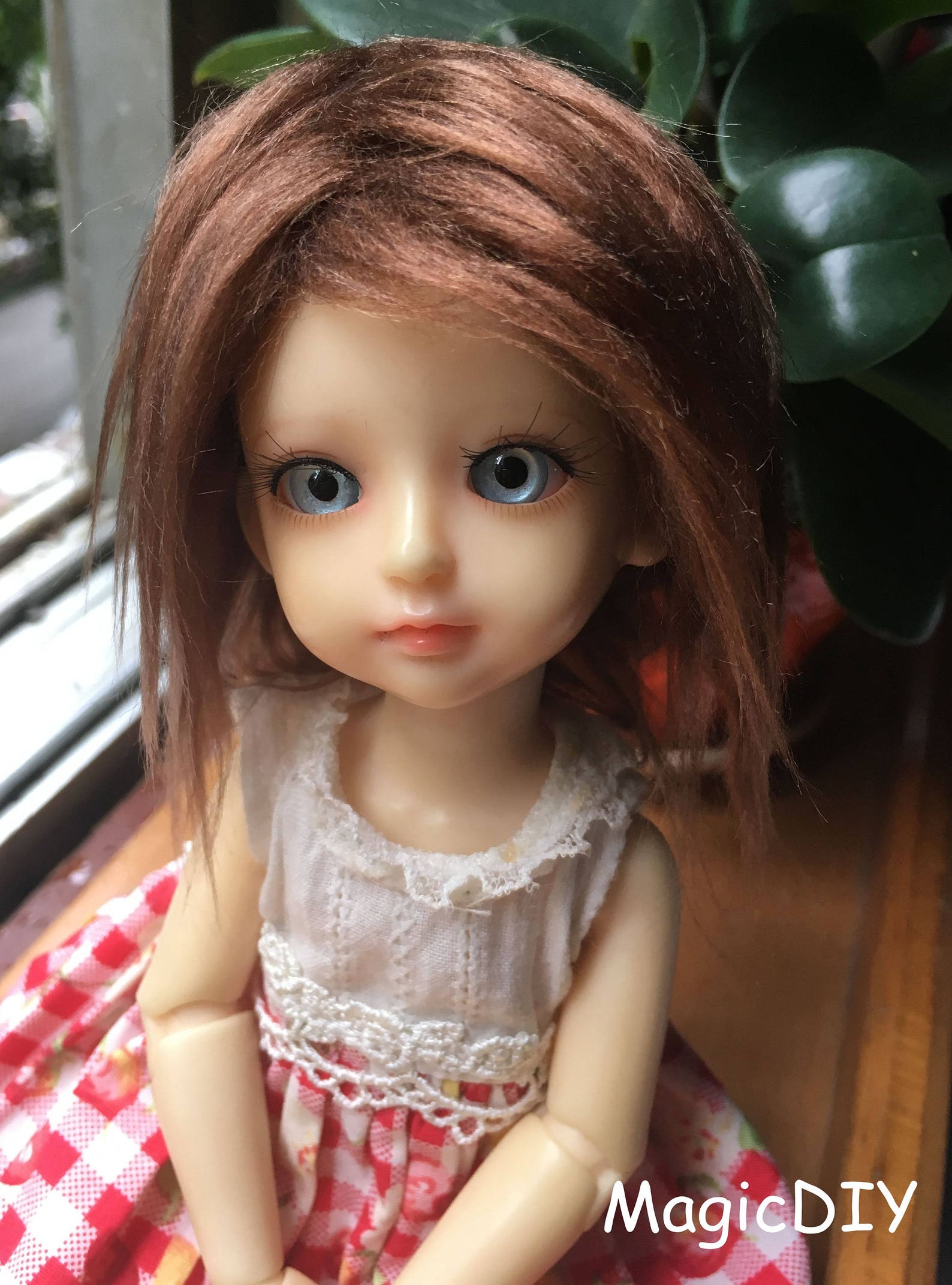 BJD Doll Fabric Fur Wig Brown Hair for 1/12 1/8 1/6 Bjd Dolls - Etsy