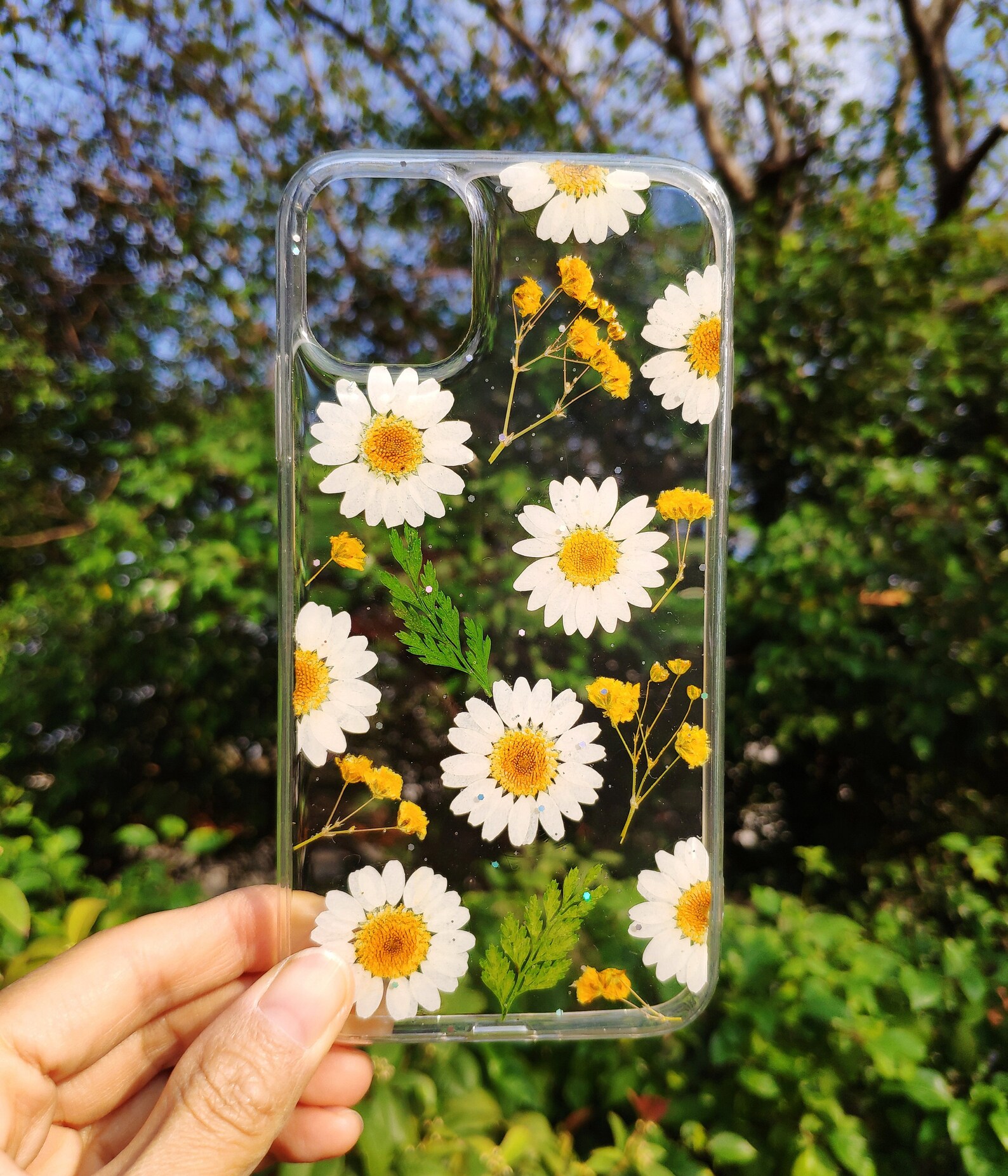 Handmade Real Dried Pressed Flower Phone Case, iPhone 7 8 Plus X Xr Xs ...