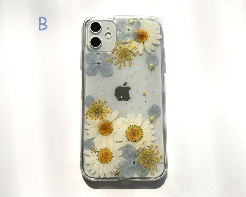 Handmade Real Dried Pressed Flower Phone Case, iPhone 7 8 Plus X Xr Xs ...