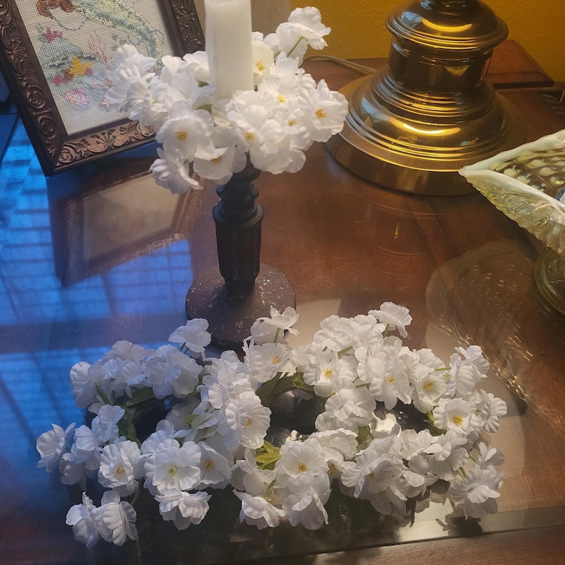 Blue Taper Candles Ring - Etsy