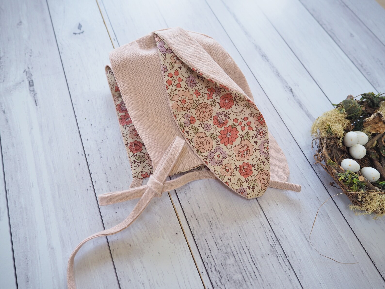 Easter Bunny Bonnet Baby Bonnet Baby Easter Dress Up Floral - Etsy