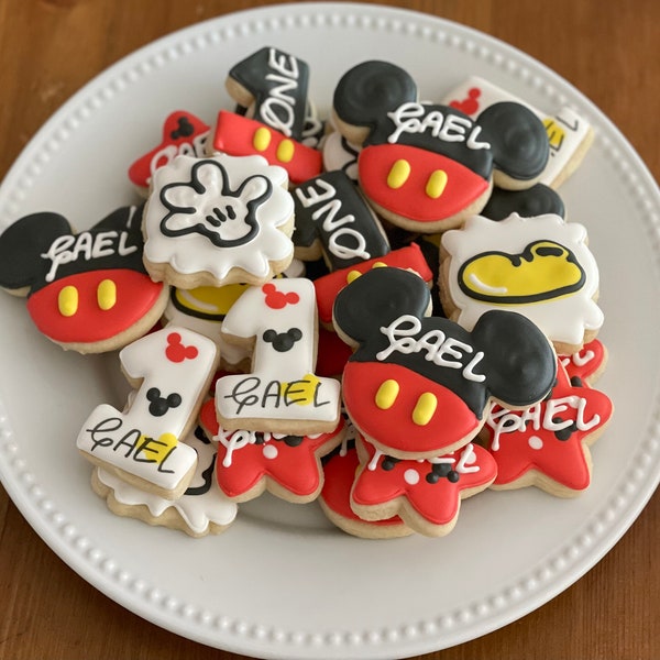 Mickey Mouse Cookies - Etsy