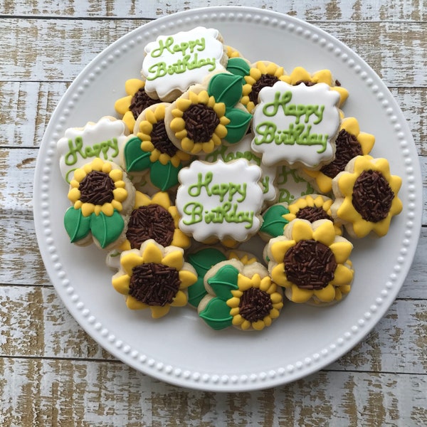 Sunflower Cookies - Etsy