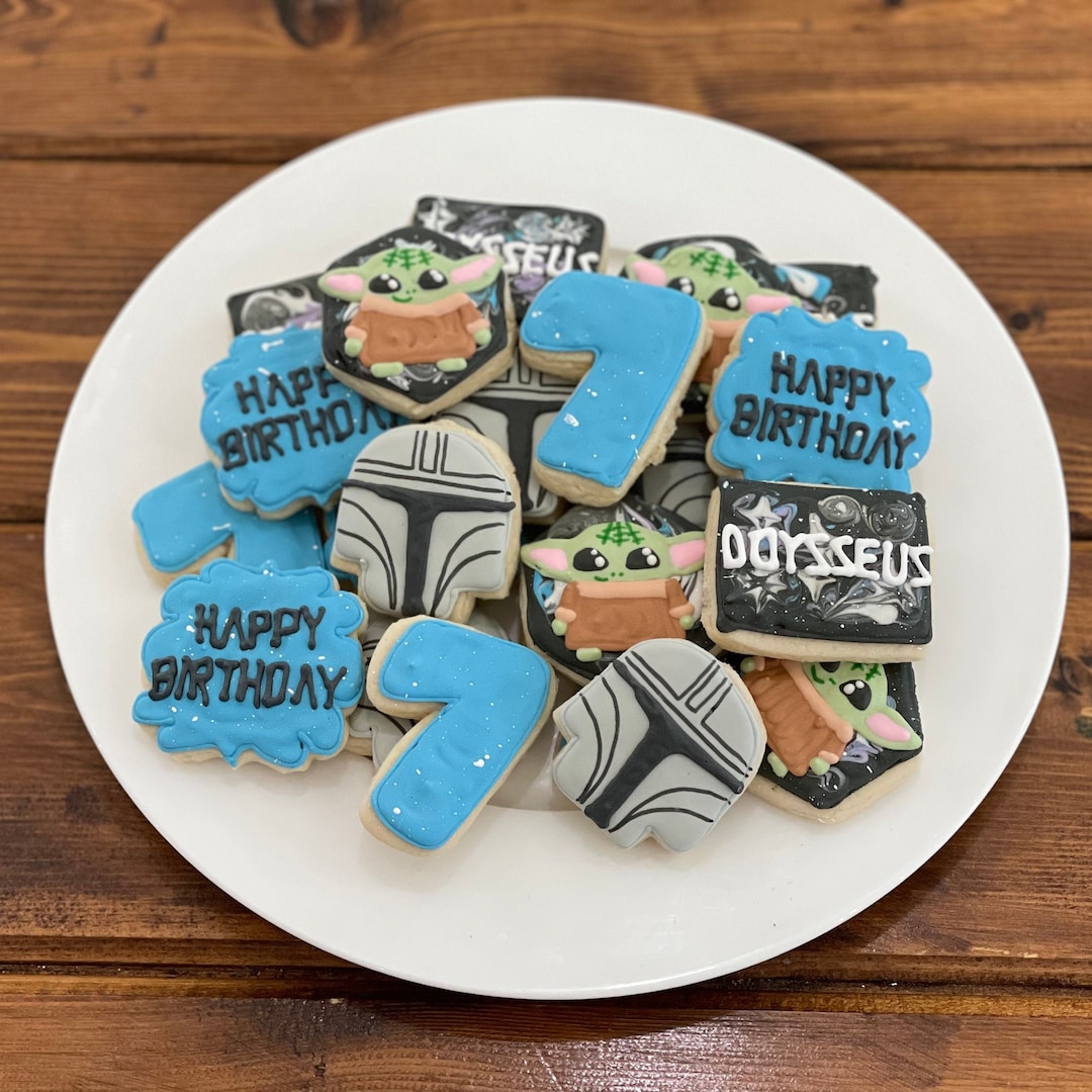 Mini Mandalorian Theme Decorated Cookies Set - Etsy