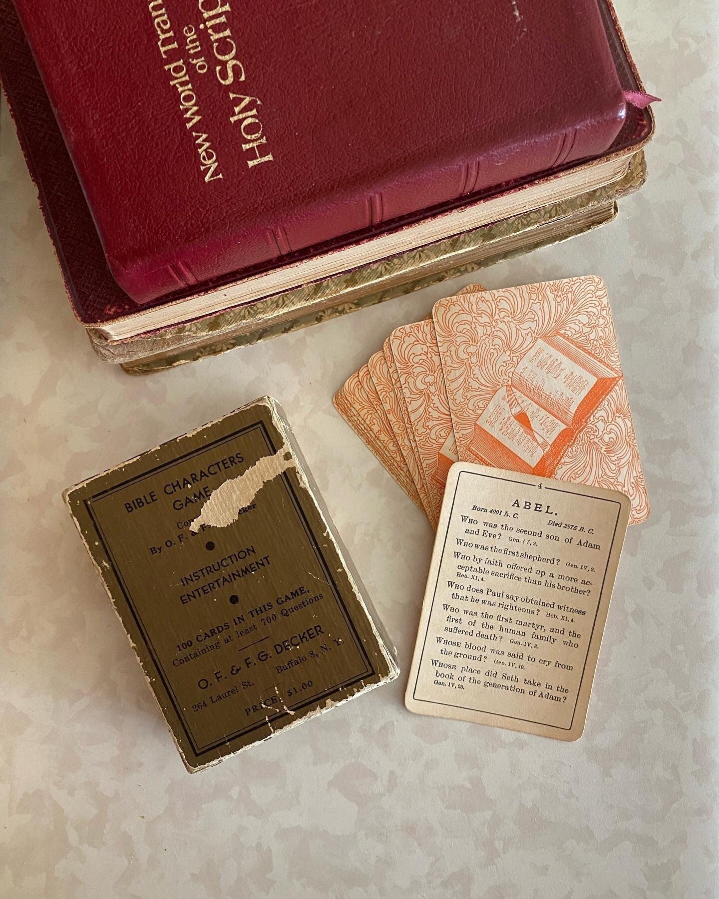 Antique Bible Card Game Characters