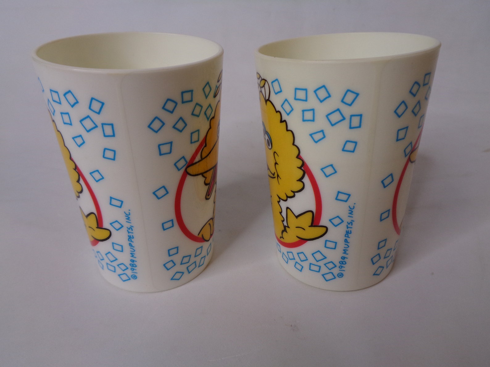 Big Bird Muppets Plastic Drinking Cups Sesame Street Vintage - Etsy
