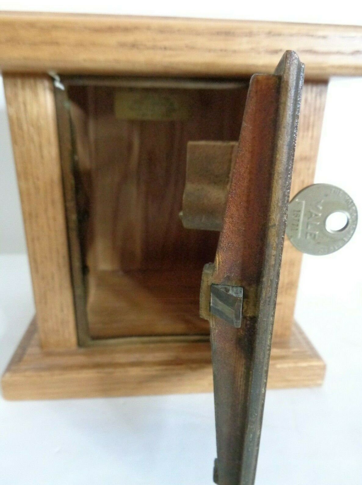 Antique USPS Post Office Mailbox Bank Wood Case Yale Key | Etsy