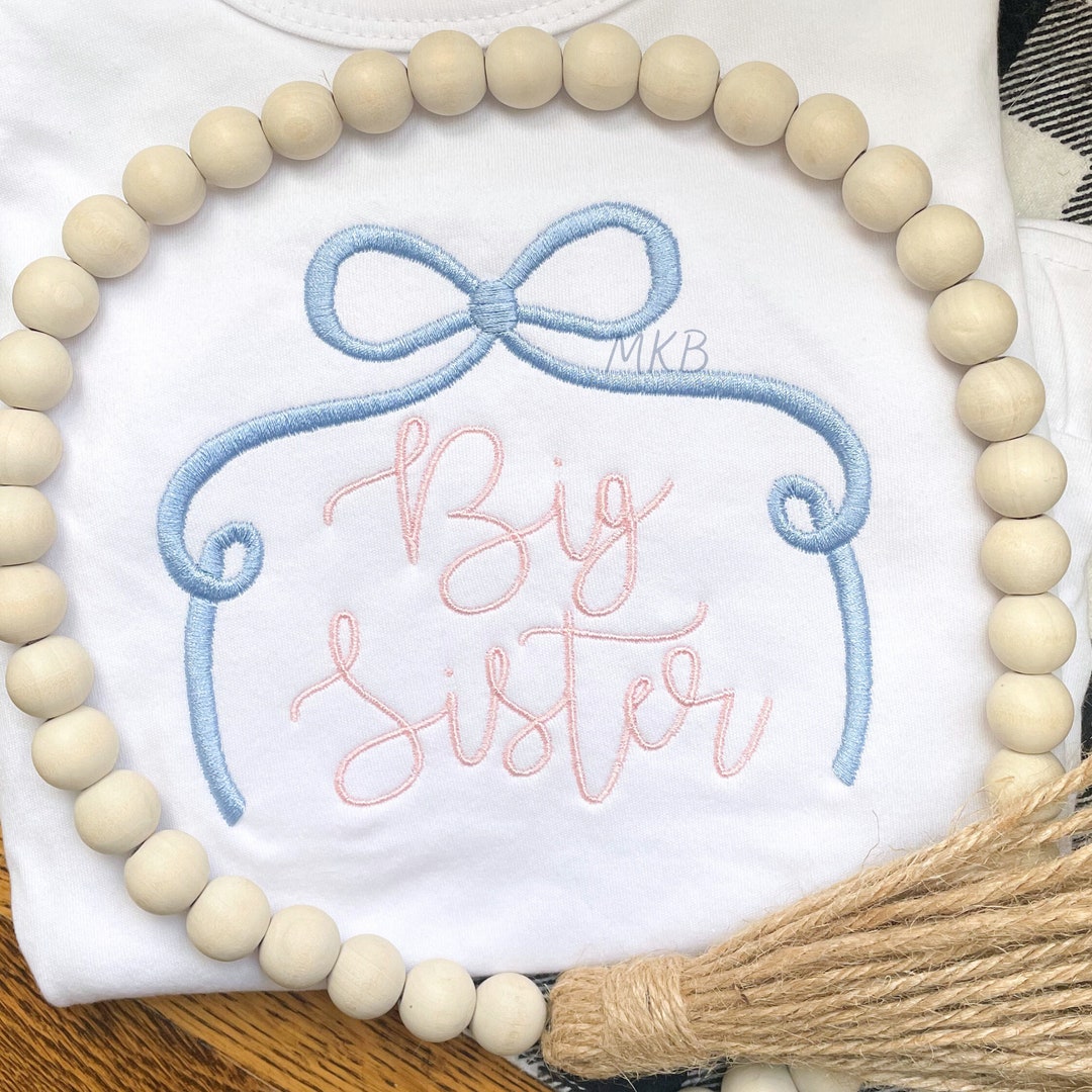 Bow Monogram Frame LARGE, Bow Top Monogram Frame, Bow Embroidery, Bow ...