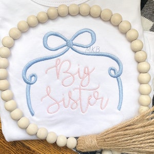 Bow Monogram Frame LARGE, Bow Top Monogram Frame, Bow Embroidery, Bow ...