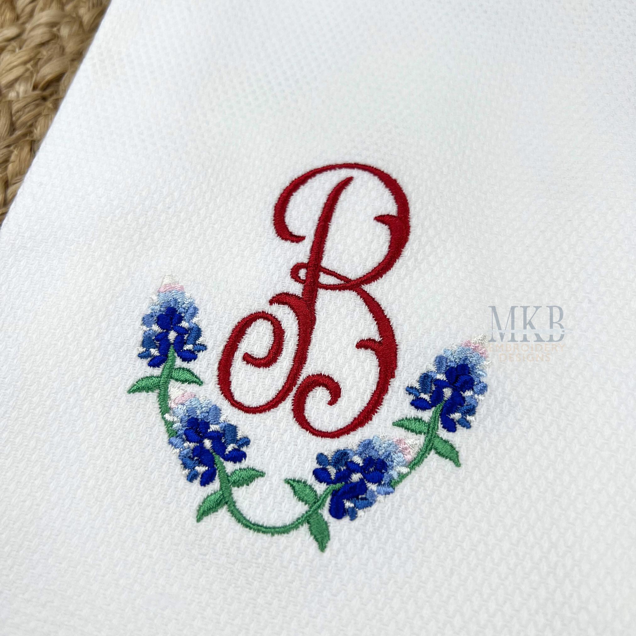 Bluebonnet Laurel, Wildflower Embroidery, Bluebonnet Embroidery Design ...