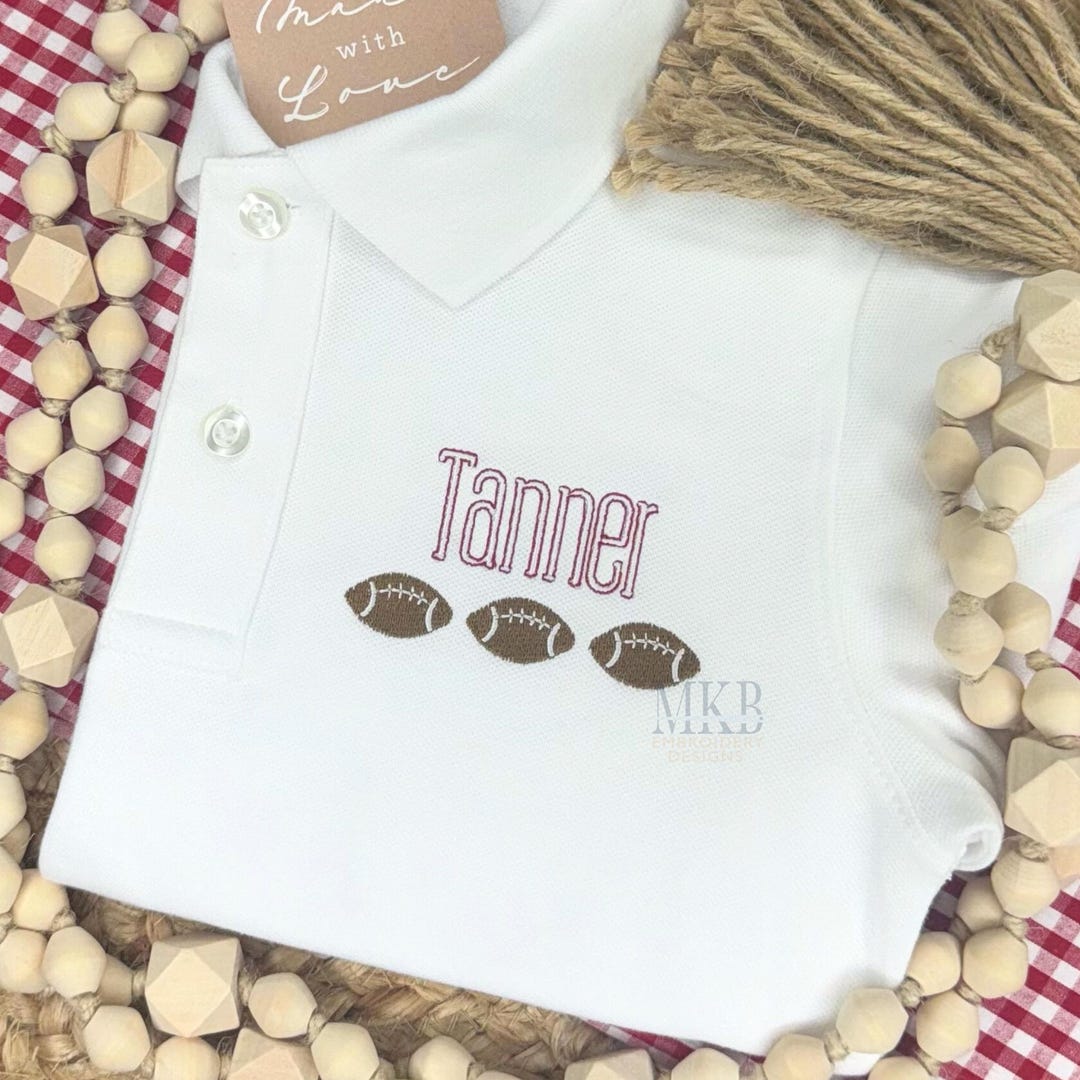 Football Trio, Football Monogram Frame, Game Day, Sports Embroidery ...