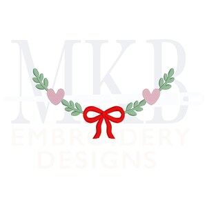 Heart Bow Laurel, Bow Greenery Frame, Mini Hearts and Bow Frame ...
