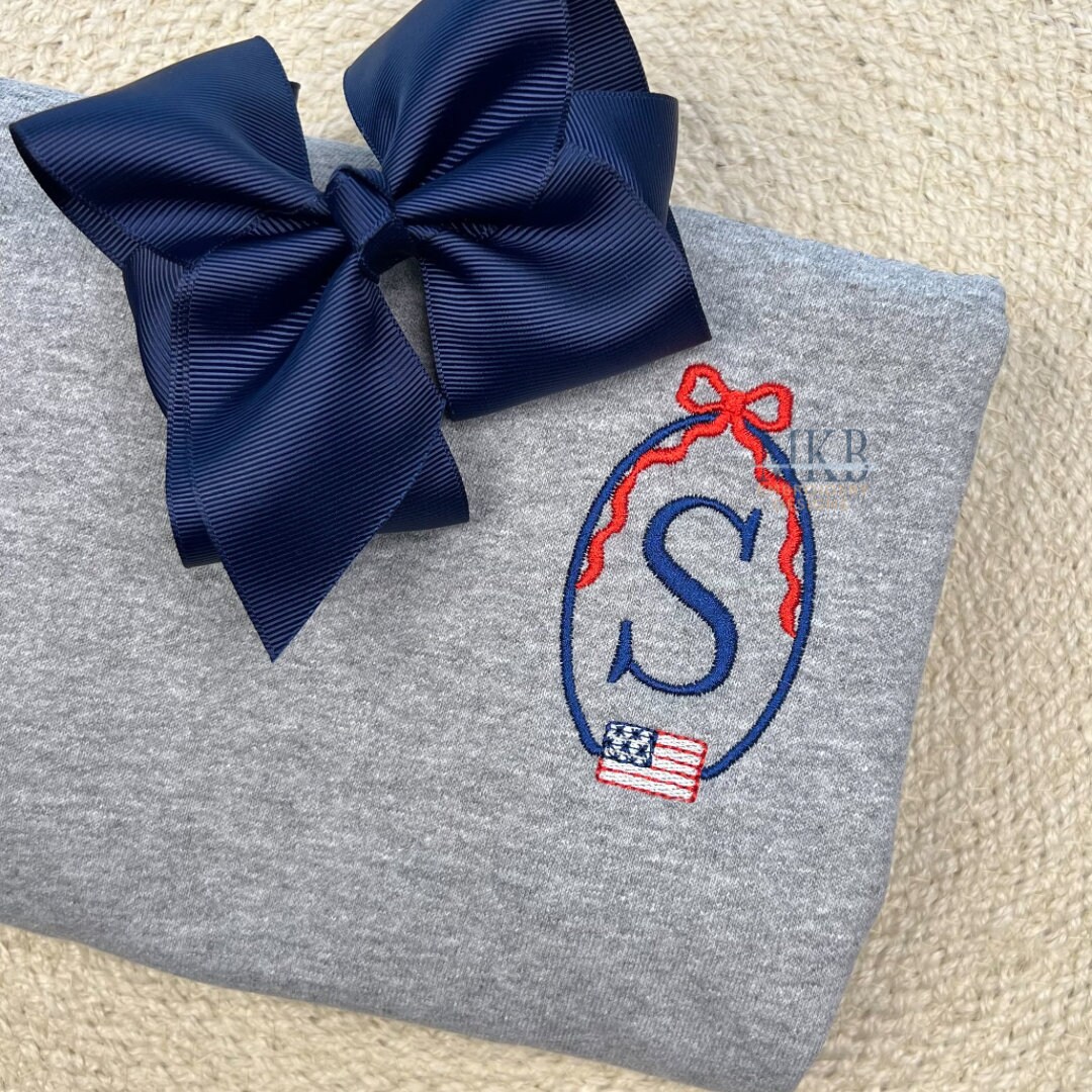Patriotic Flag Bow Oval Frame, American Flag, Ribbon Frame, Fourth of ...