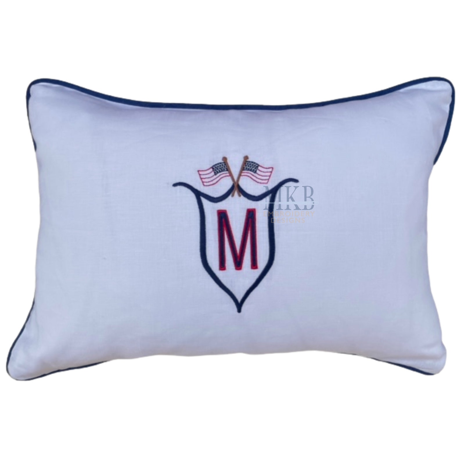 American Flag Crest, Patriotic Scroll Crest, Fourth of July, Monogram ...