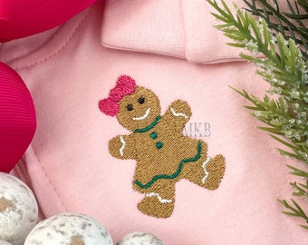 Girl Gingerbread Mini Machine Embroidery Design - Etsy