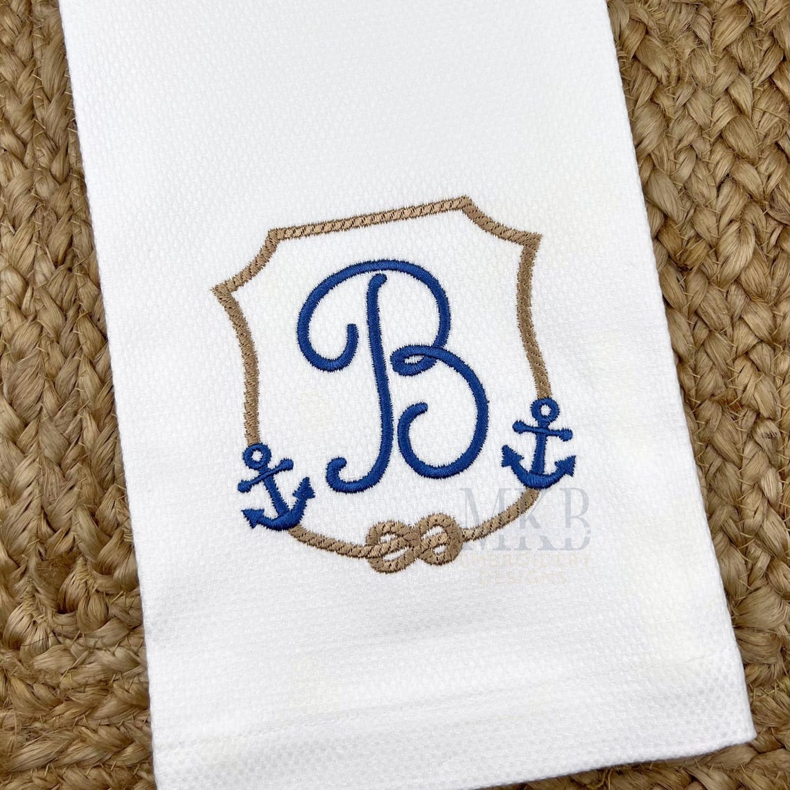 Nautical Knot and Anchors Crest, Sailors Knot, Anchor Embroidery Design ...