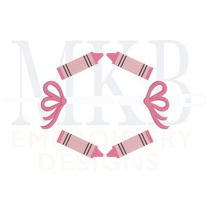 Crayon Side Bow Frame, Crayon Monogram Frame, Back to School, First Day ...