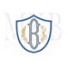 Crest Embroidery Design, Simple Monogram Frame, Shield Border, Satin ...