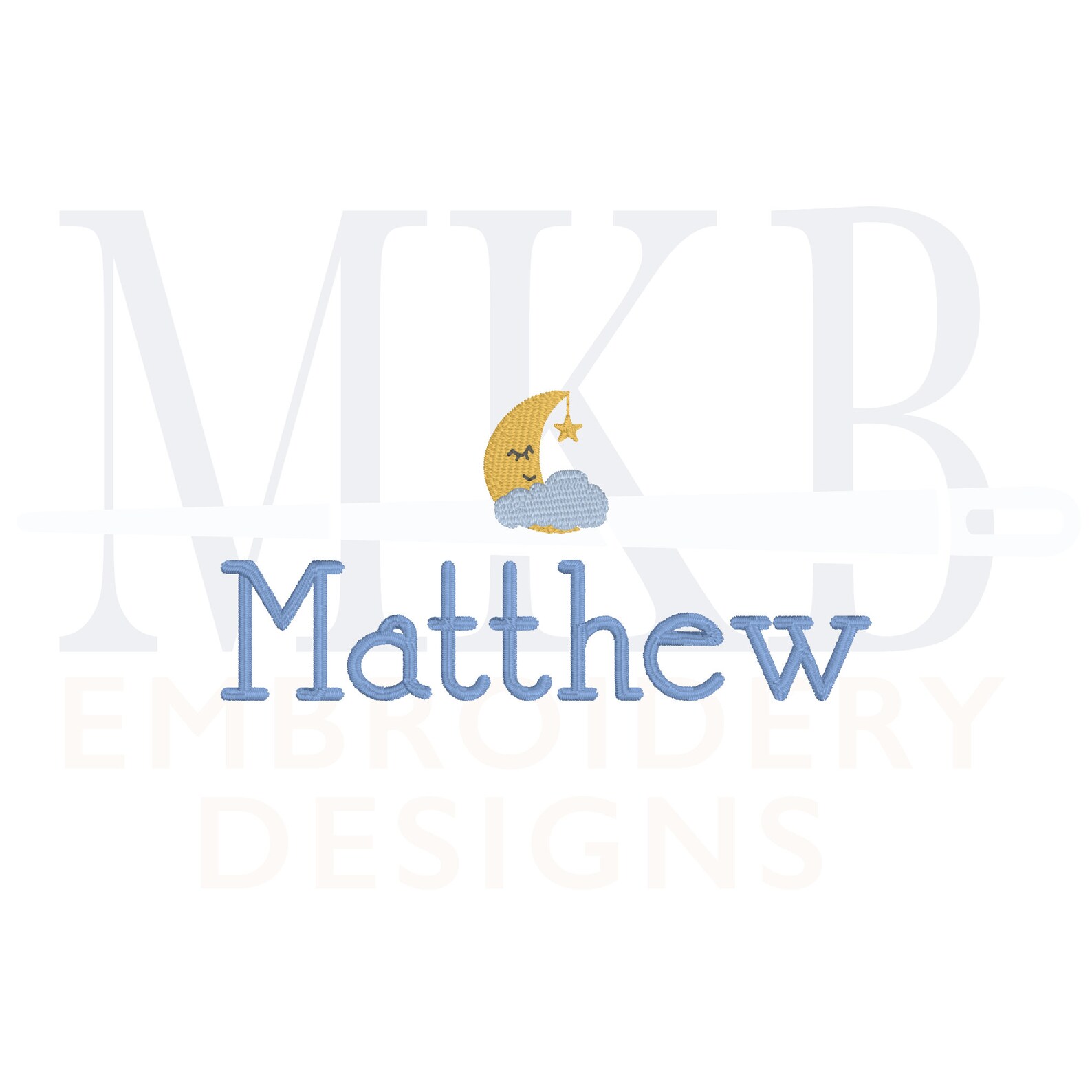 Moon Star and Cloud Embroidery Design, Mini Moon, Little Star, Baby ...