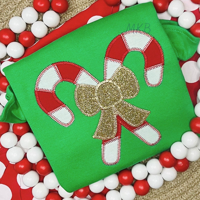 Candy Cane Applique - Etsy