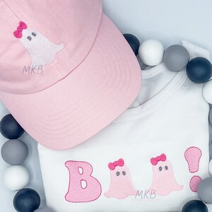 Ghost Embroidery Design, Mini Girl Ghost With a Bow, Halloween ...