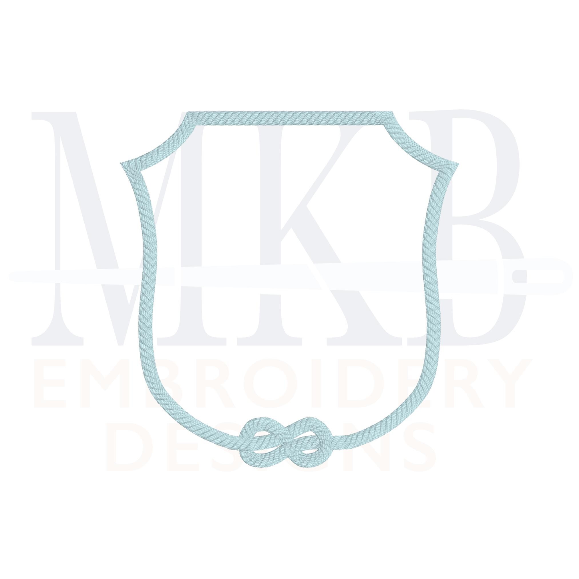Nautical Knot Crest, Sailors Knot, Rope Frame, Coastal Embroidery ...
